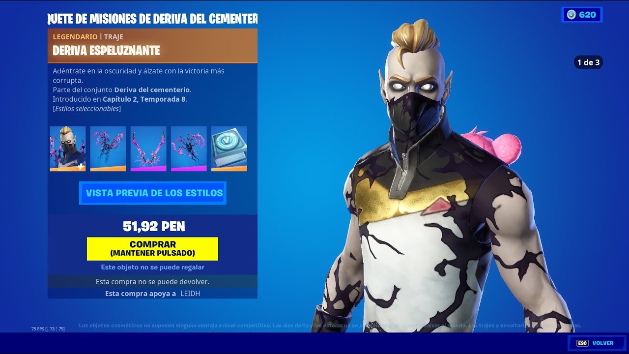 VUELVE PACK *DERIVA ESPELUZNANTE* NUEVA TIENDA FORTNITE HOY 15 DE ...