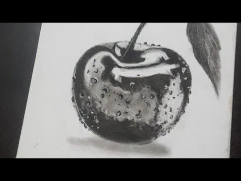 How to draw a hyper realistic apple/charcoal - YouTube