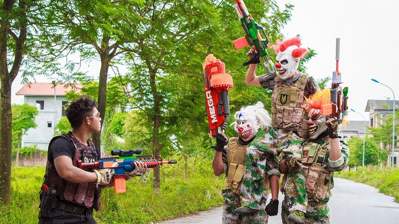 NERF WAR : Special Police SWAT Warriors Use Skills Nerf Guns Fight ...