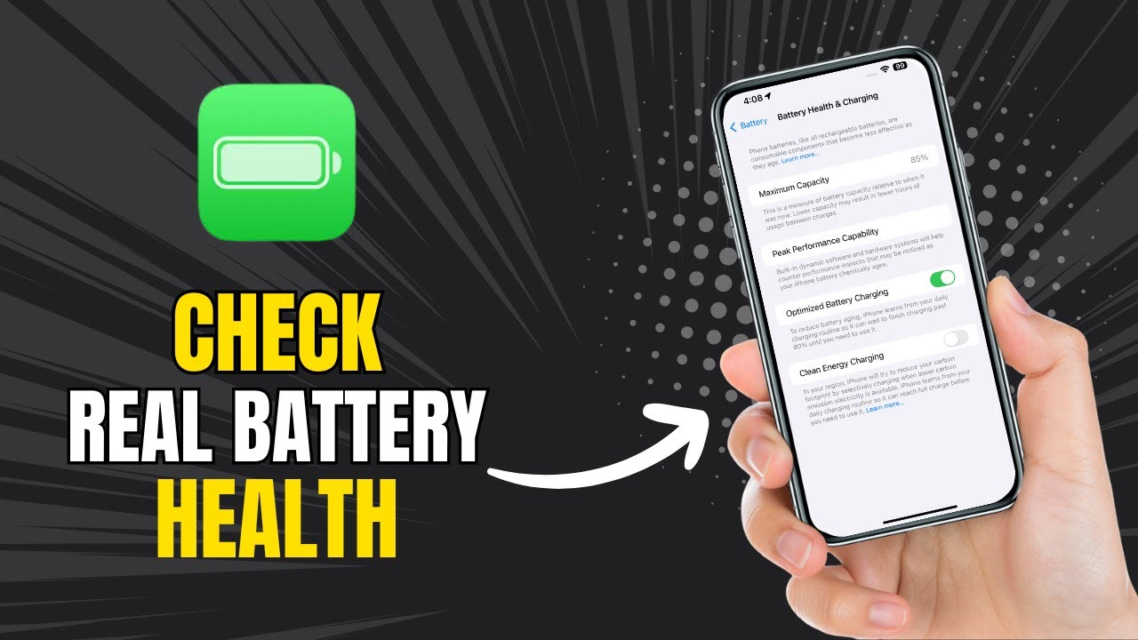 How To Check Real Battery Health On iPhone - YouTube