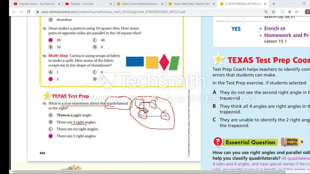 15 1 Go Math Homework Review - YouTube
