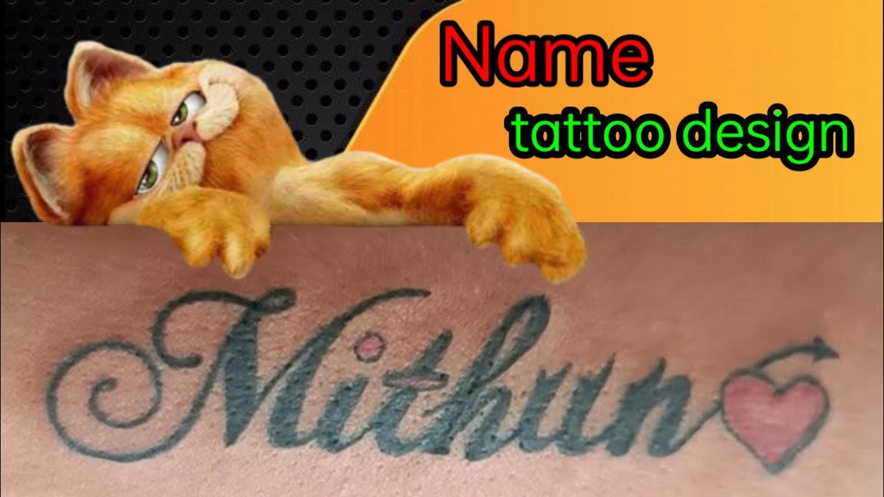 name tattoo design super Mithun name tattoo design and love - YouTube