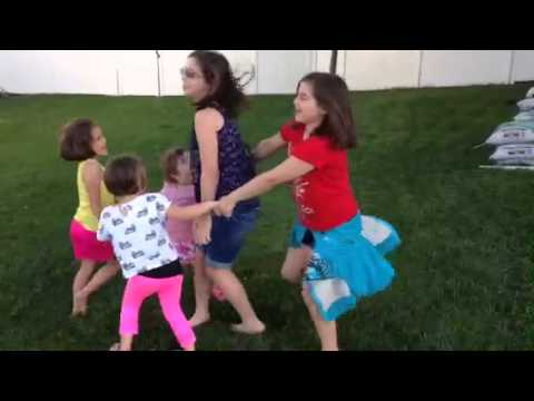Ella playing Ring around the Rosie with the girls - YouTube