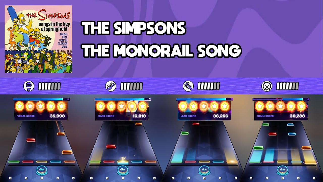 [Fortnite Festival] The Simpsons - The Monorail Song || All Instruments ...
