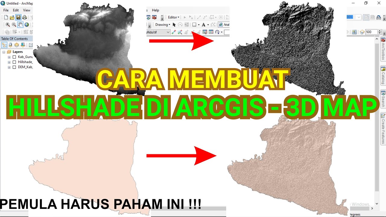 Cara Membuat Hillshade di ArcGIS - Efek 3D Pada Peta (PEMULA WAJIB TAHU ...