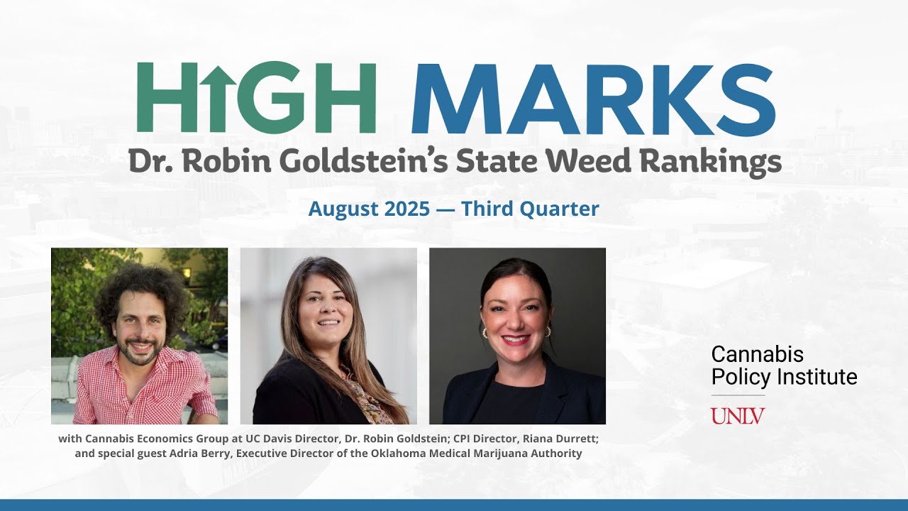 High Marks: Dr. Robin Goldstein’s State Weed Rankings — August 2025 ...