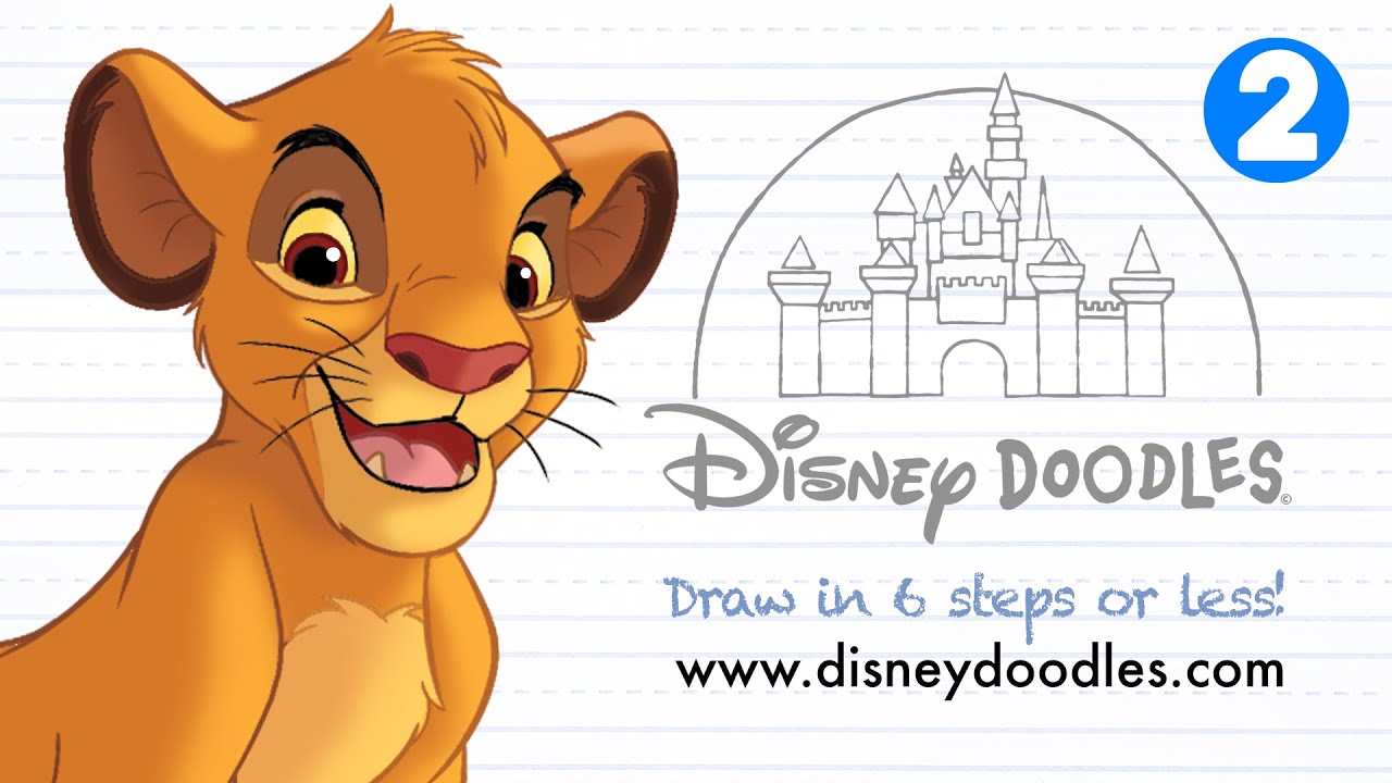 Disney Doodles: Young Simba - YouTube