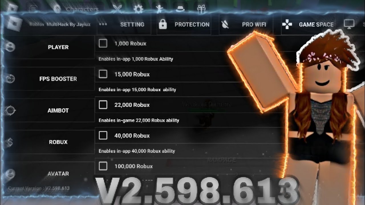 ROBLOX ||V2.598.613|| MOD MENU BY JAYIUZ - YouTube