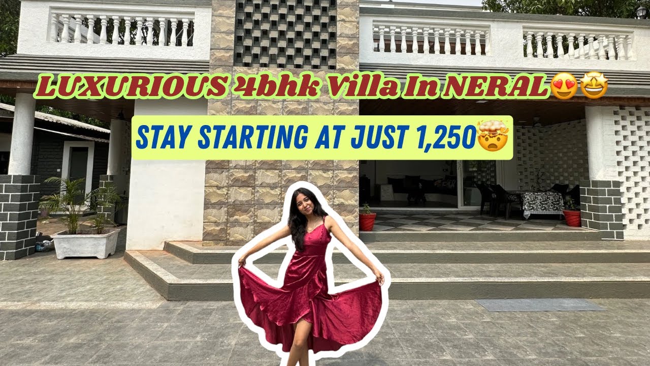 LUXURIOUS 4BHK villa at just 1,000/-😍🤯| Villa in Karjat with private ...