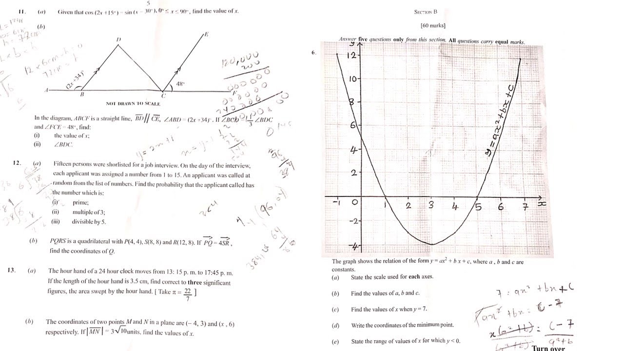 WASSCE September 2022 General Mathematics Paper 2 Questions 6 to 13 ...