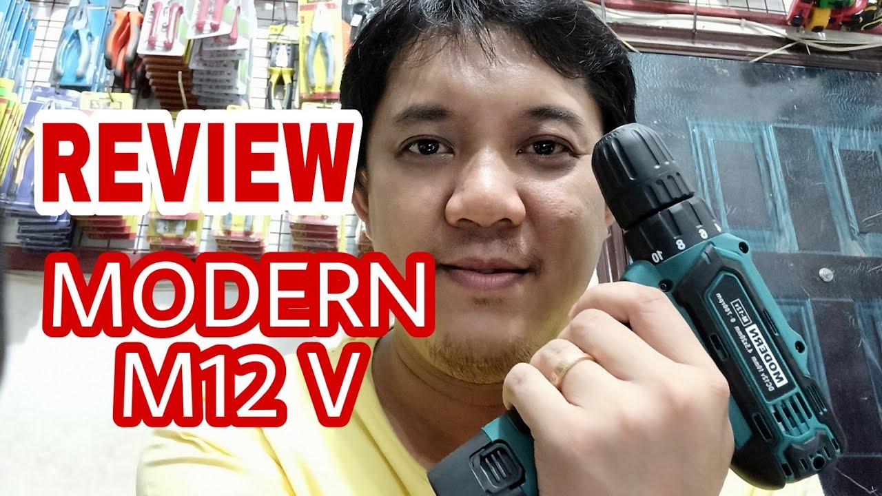 REVIEW TES BOR BATERAI MODERN M12V BOR CORDLESS BAGUS - YouTube