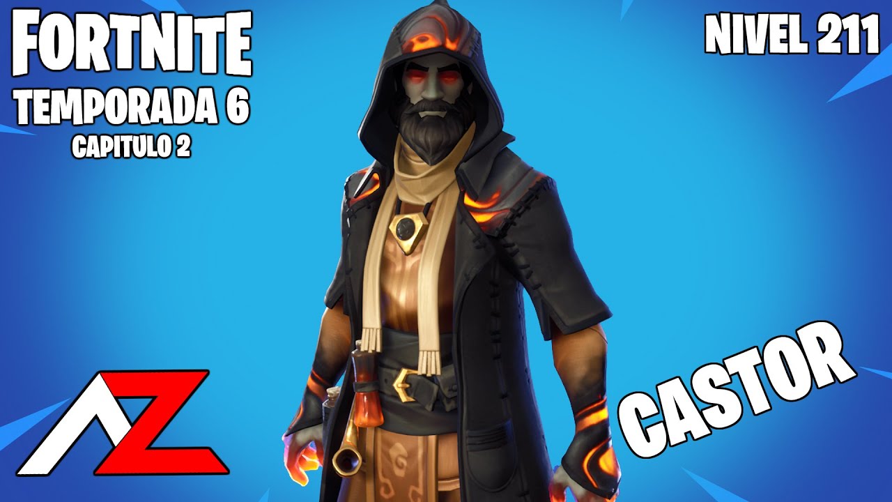🔥FORTNITE ES | CASTOR SKIN | NUEVA SKIN | TEMPORADA 6 | nivel 211 ...