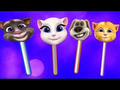 Finger Family Lollipop - Ginger Cat Lollipop Finger Family Nursery ...