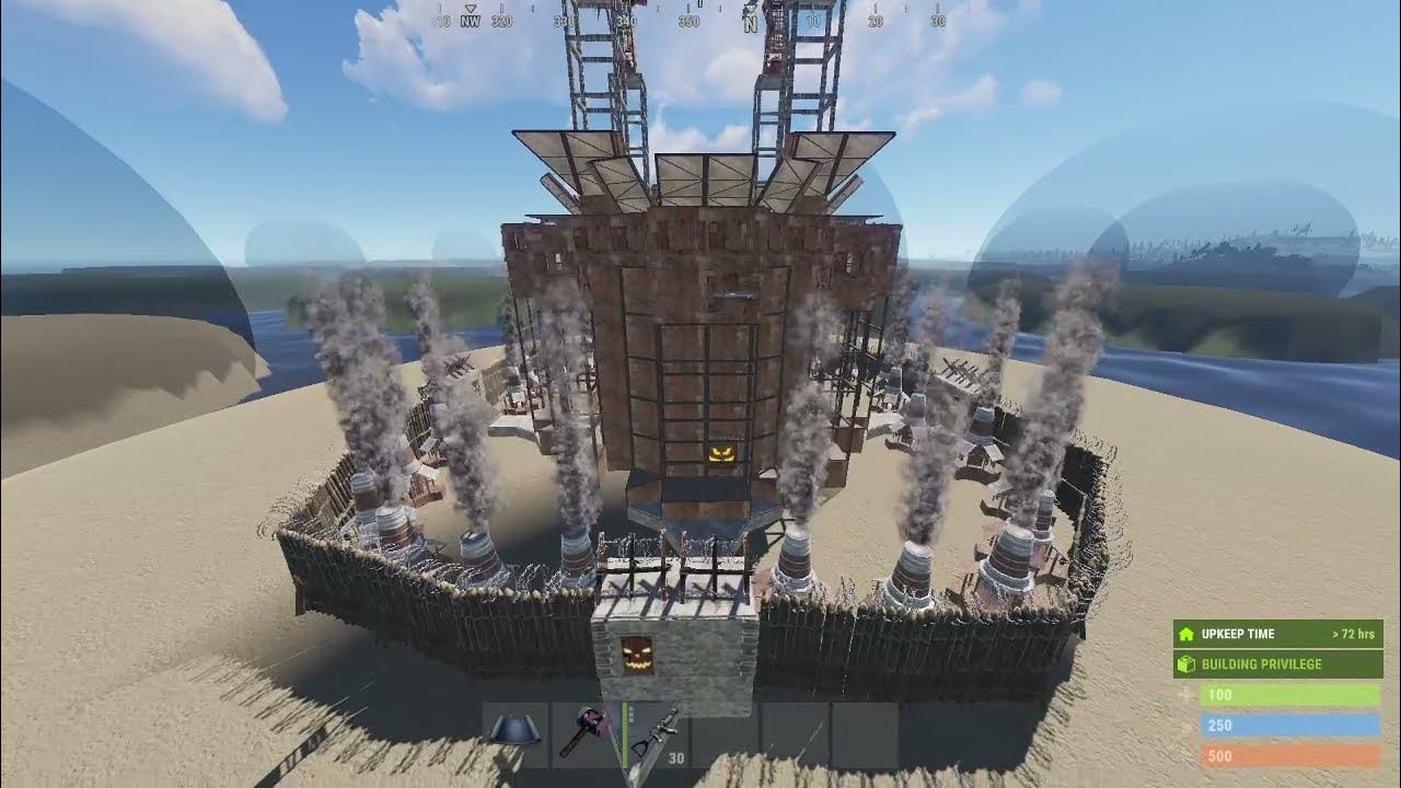 Rust 3x3 8-man base design with inner peaks and wide gap peaks - YouTube