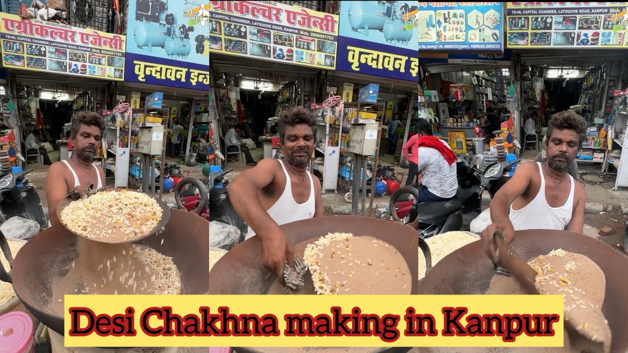 Desi Chakhna making in Kanpur 😍😍 Sham ka Chakhna 🤩🤩 - YouTube