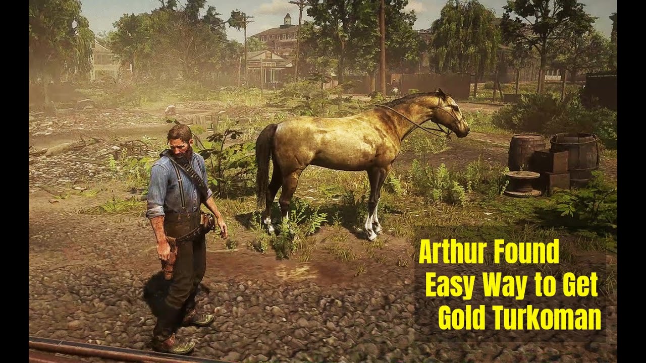 RDR 2 Arthur Found Gold Turkoman Horse ! ! ! - YouTube