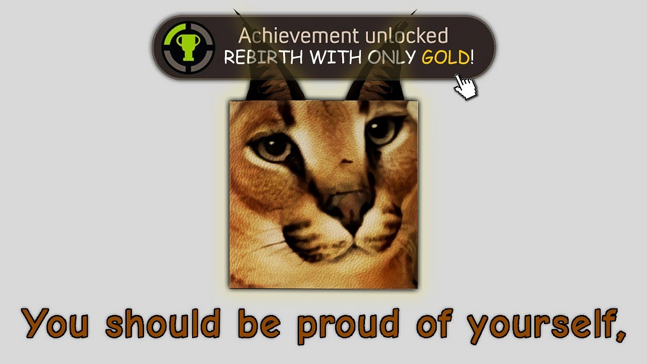 Raise a Floppa 2 What Happens if You REBIRTH With Only GOLD Items ...