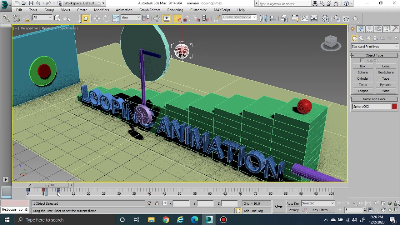 Turorial Animasi Looping 3ds Max - YouTube