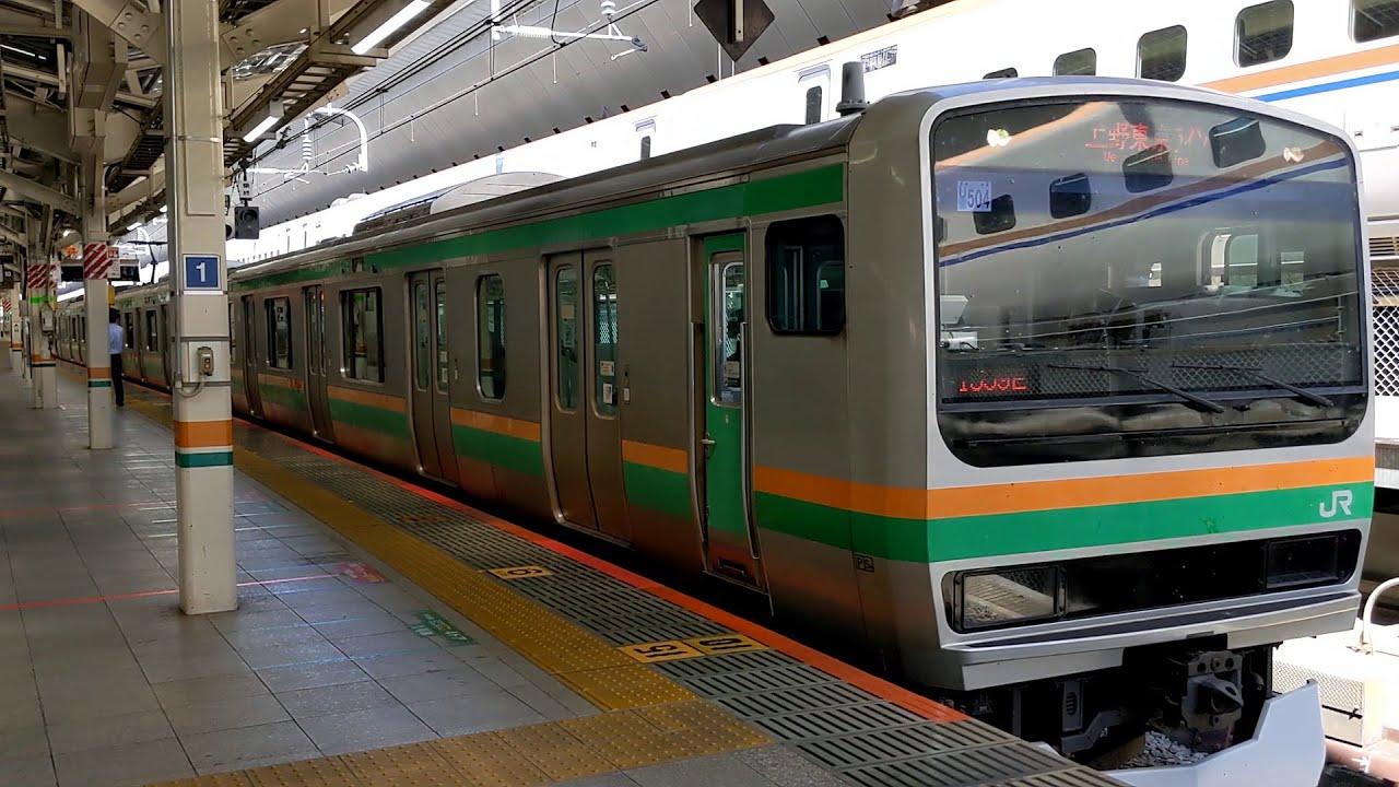 JR東日本E231系U504編成 JR宇都宮線 普通 熱海行き 栗橋→上野 の車窓 (2020.9.4) - YouTube