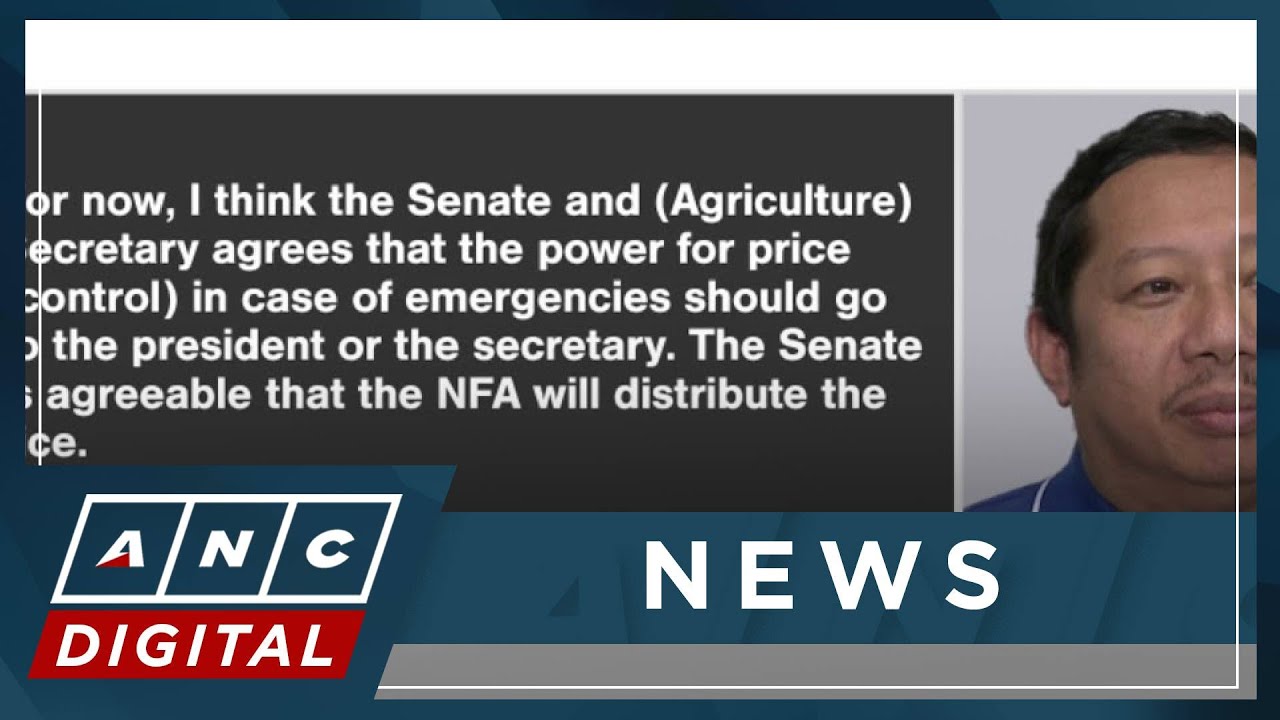 SINAG: Rice price control powers should go to President, DA Chief | ANC ...