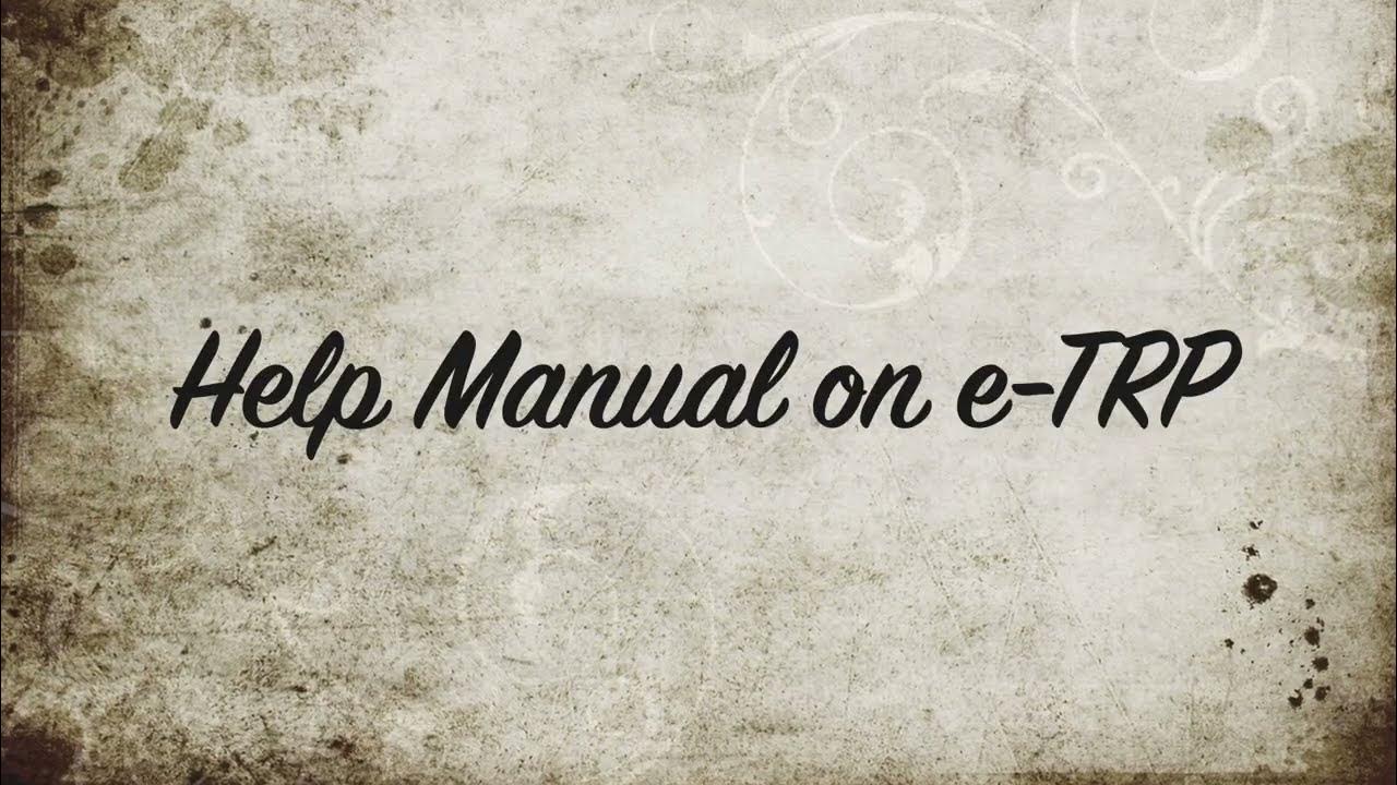 e-TRP May'24 Version - YouTube