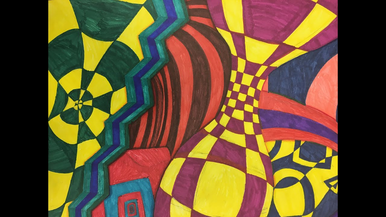 Op Art with Markers - YouTube