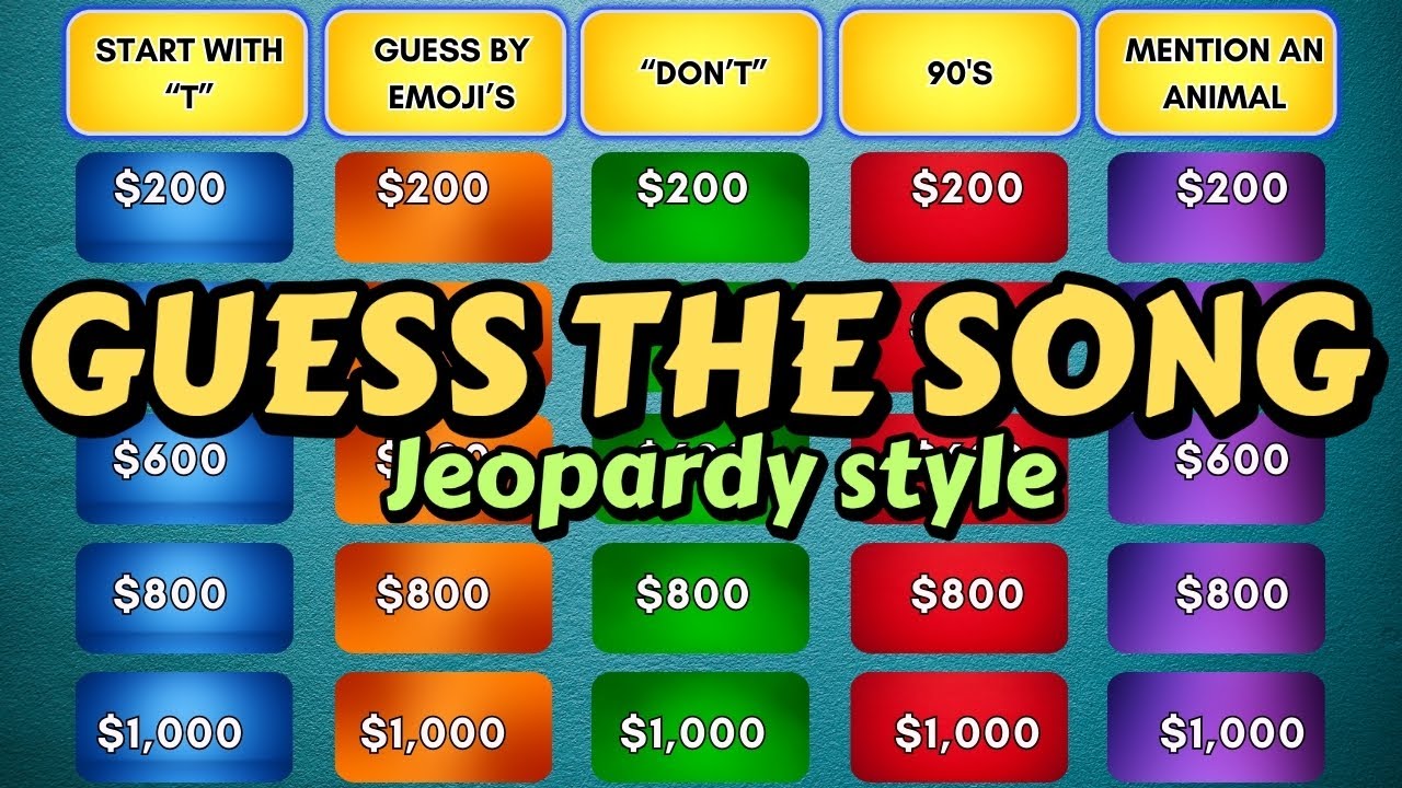 Jeopardy Music Quiz – 5 Fun Categories! 🎸 Can You Get a Perfect Score ...