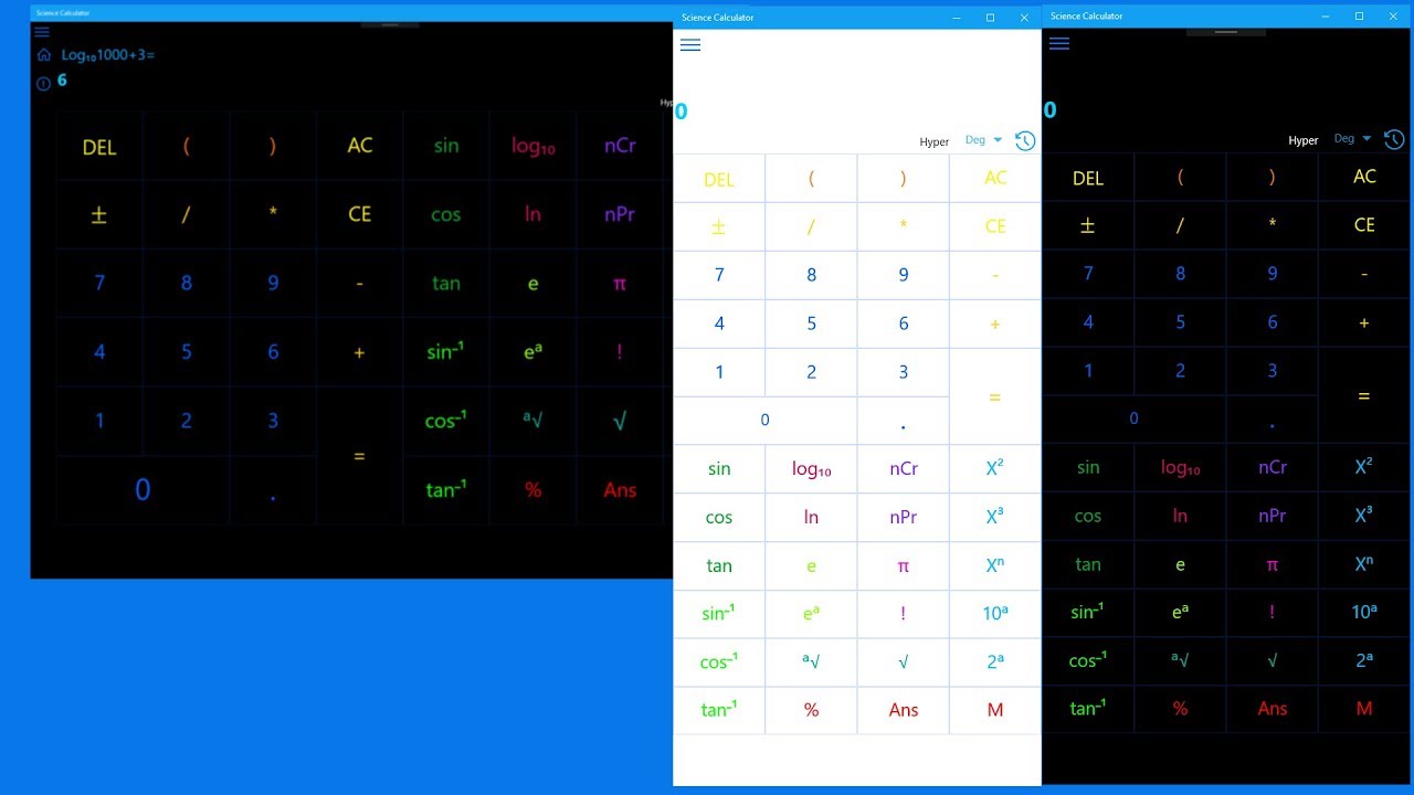 Science Calculator for windows 10 - YouTube