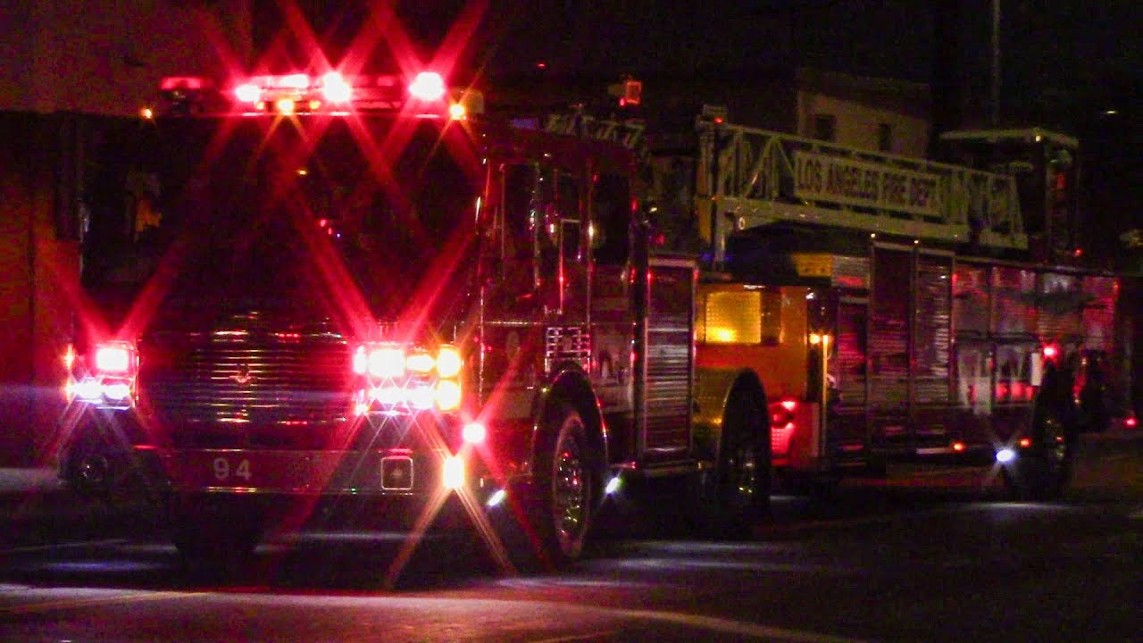LAFD Light Force 94 Responding - YouTube