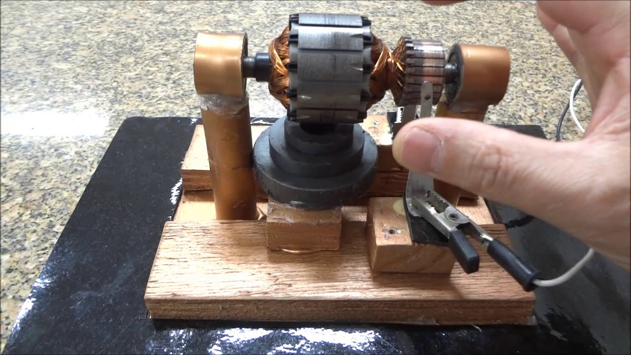 PRINCÍPIO DE FUNCIONAMENTO DE MOTORES CC - MONTAGEM EXPERIMENTAL - YouTube