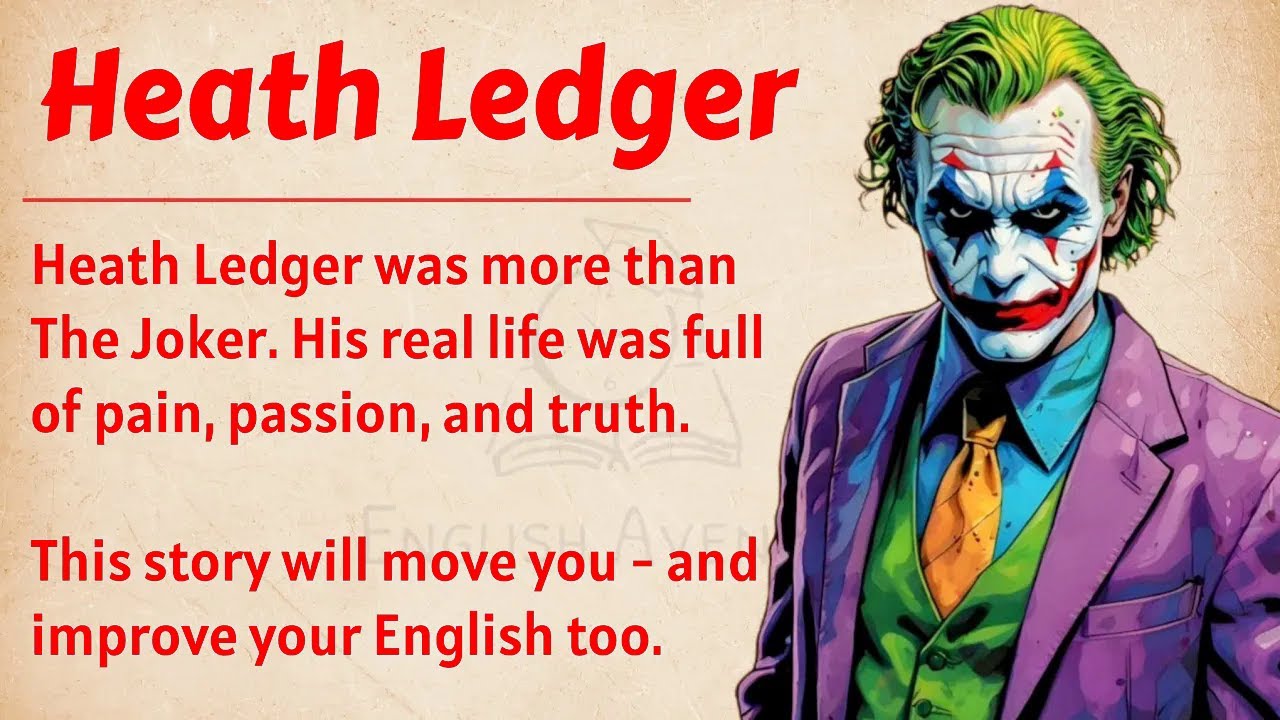 Heath Ledger's Story || Full Life Story in Easy English || Graded ...