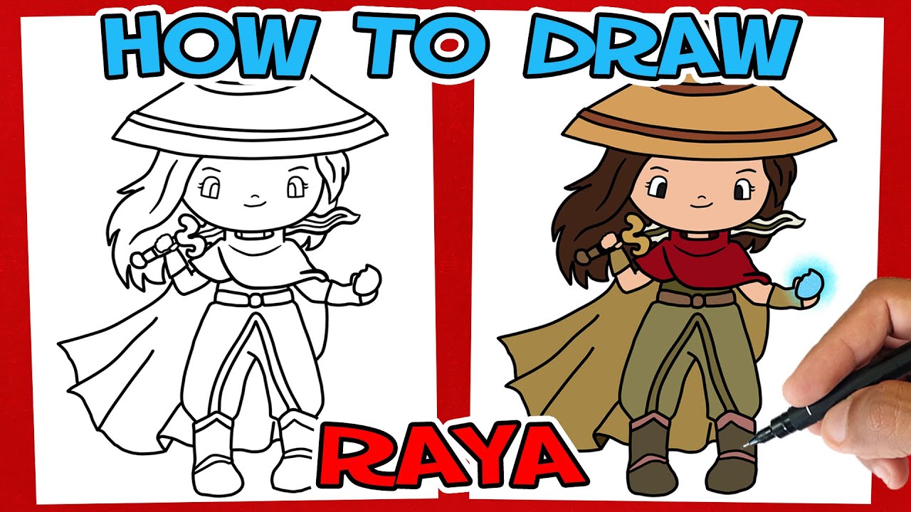 How to Draw Raya and The Last Dragon - The Last Dragon - YouTube