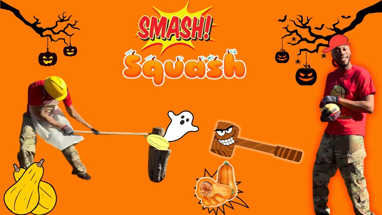 Smashy smashes a squash! What's inside? - YouTube