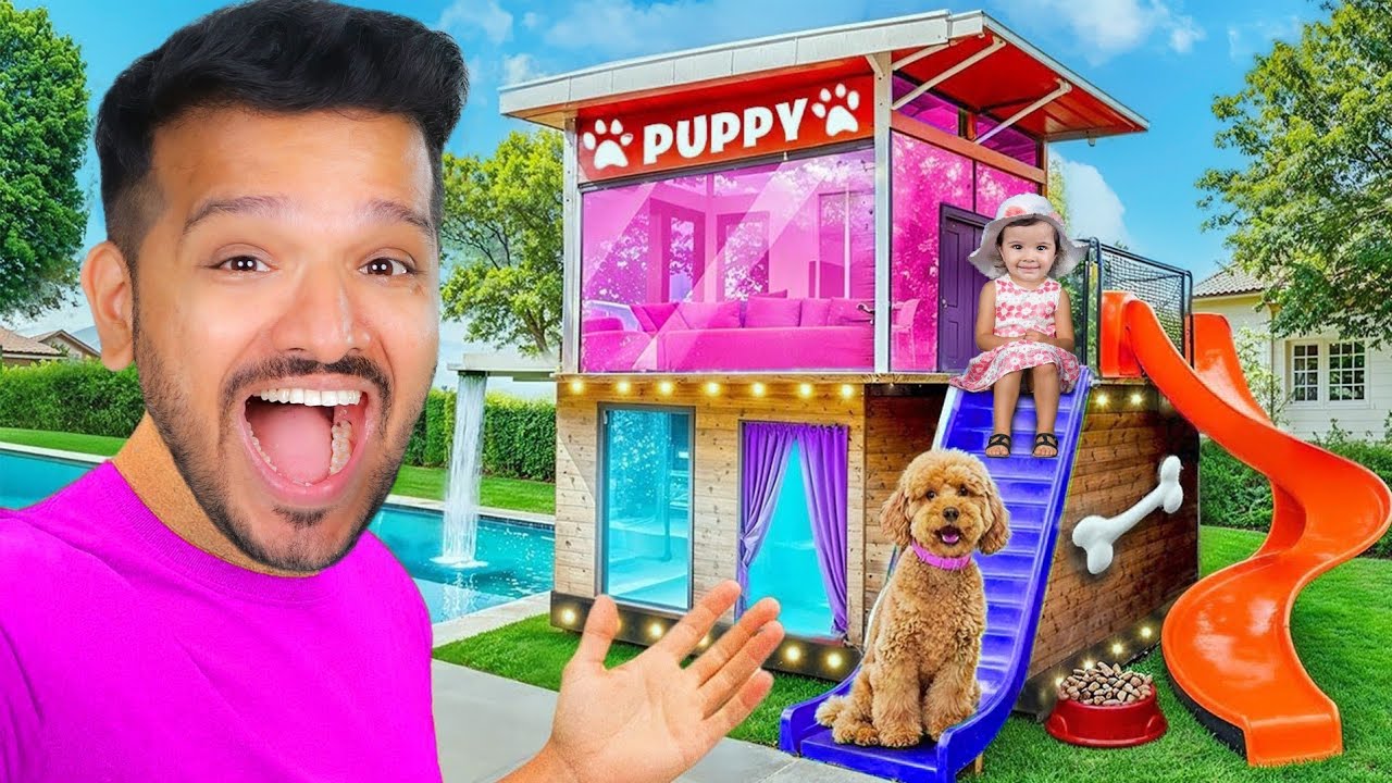 WE BUILT A DREAM DOG HOUSE OF RS 1,00,000 | MYRA GOT A NEW DOG - YouTube