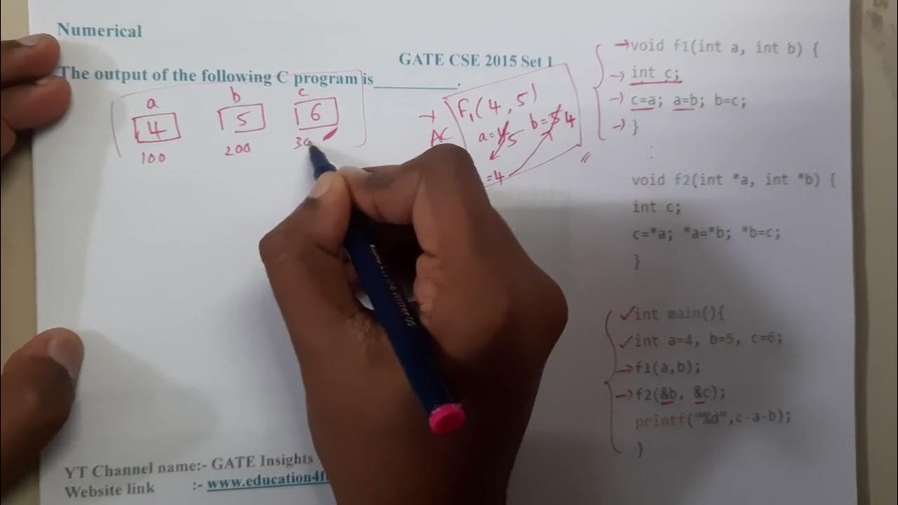 GATE CSE 2015 SET 1 Q || C PROGRAMMING ||Data Structure || GATE Insights Version: CSE - YouTube