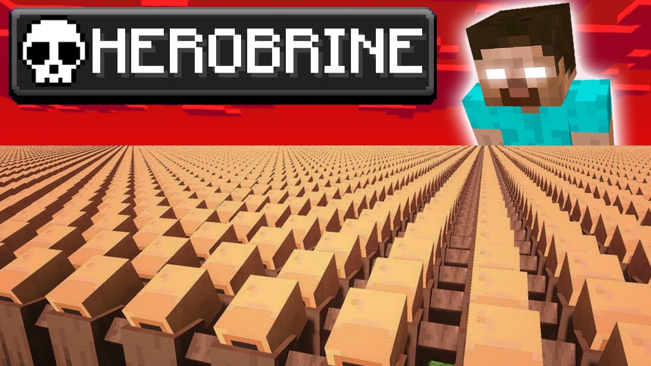 HEROBRINE vs 100000000 VILLAGERS in Minecraft Battle - YouTube