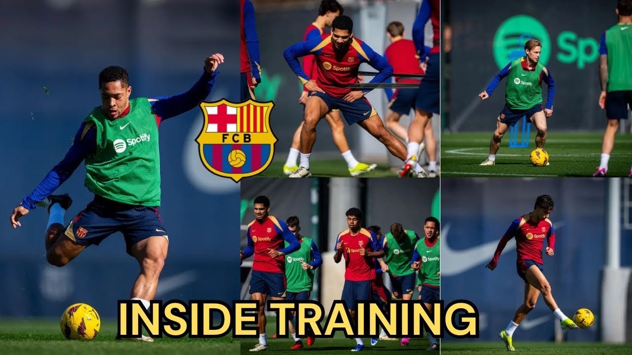 BARCA TRAINING TODAY : Preparing for Getafe CLASH | vitor Roque, Pedri ...