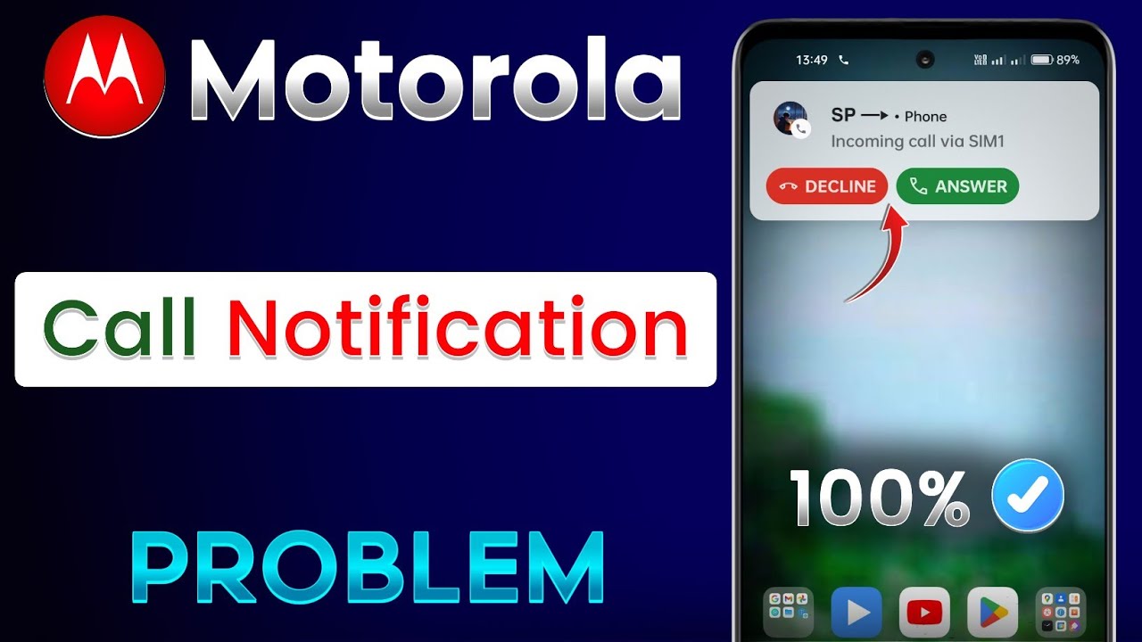 Motorola Call Notification Not Showing | Incoming Call Notification Not ...