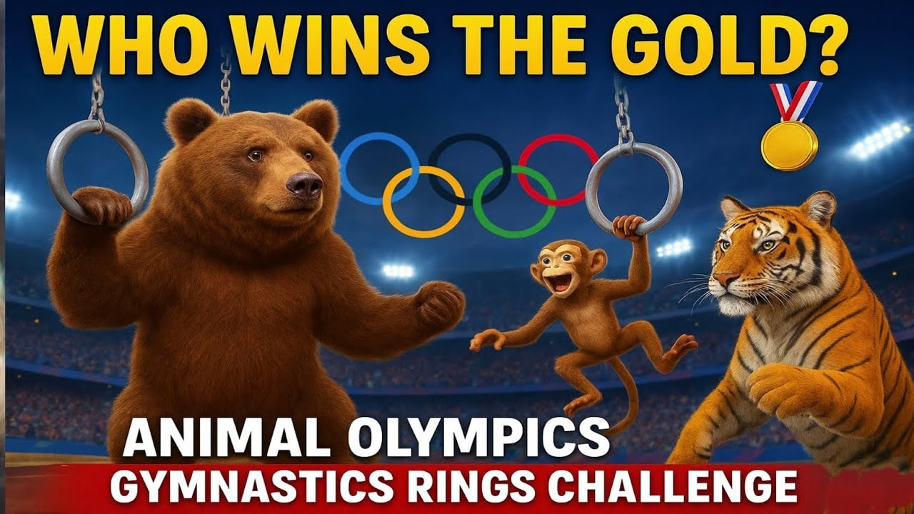 Animal Olympics 2025 🏆 | Funny Animal Gymnastics Rings Challenge 🐻😂 ...