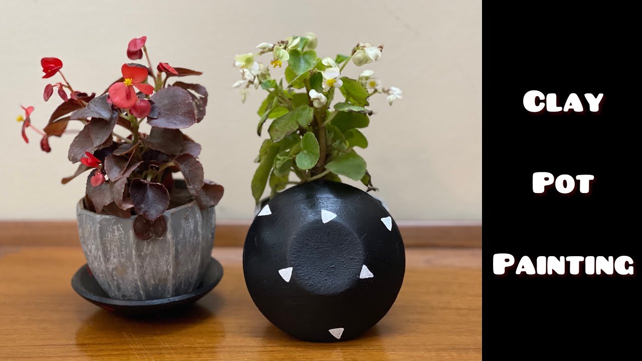 Clay Pot Painting | Reusing old Mud Pots | Daily Art - YouTube