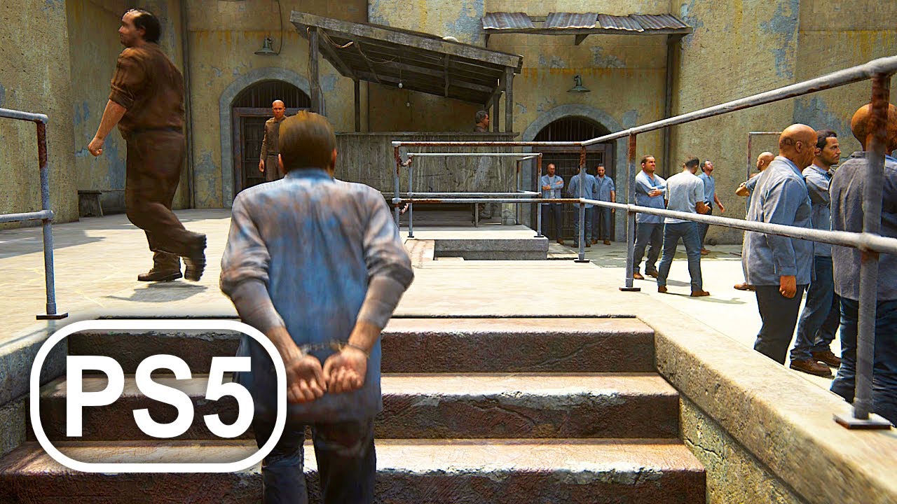 PS5 Gameplay Prison Fight Scene 4K ULTRA HD - Uncharted 4 - YouTube