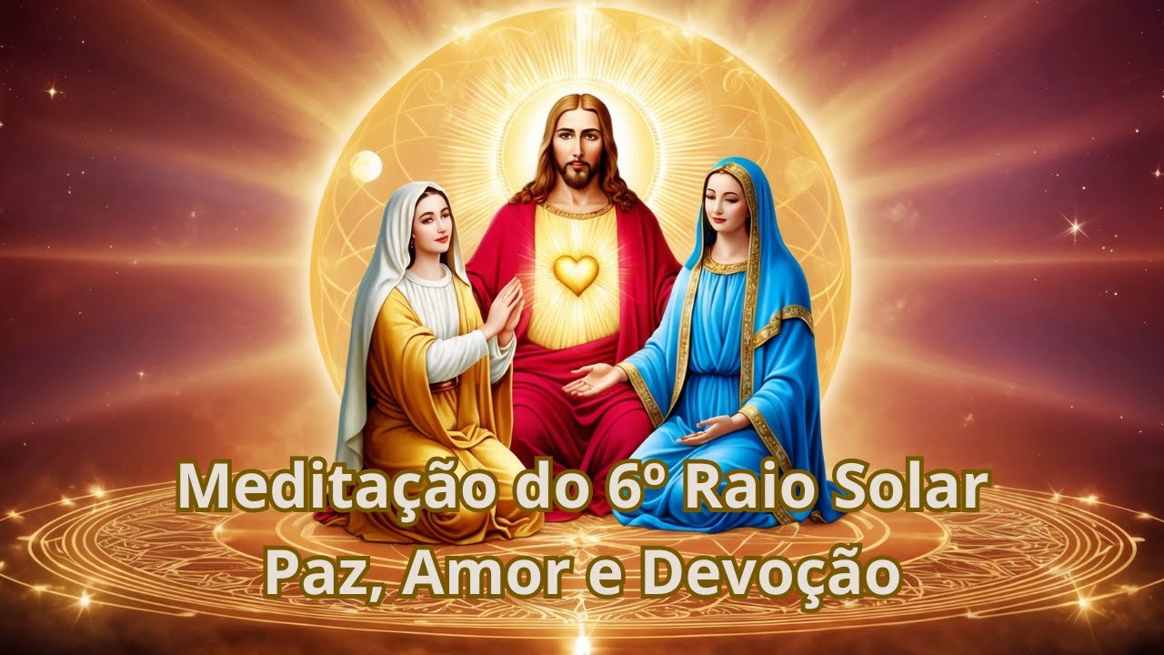 Meditação dos 7 raios - 6° Raio Rubi Dourado - Mestre Jesus e Mestra ...