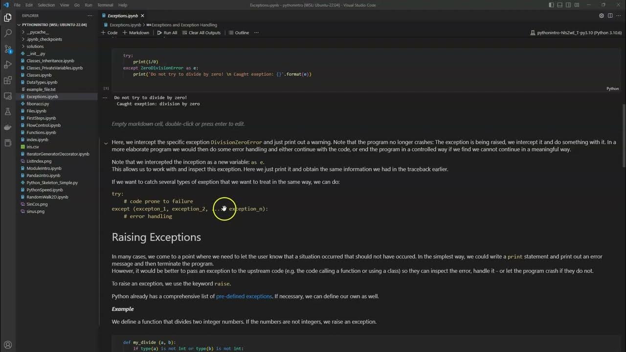 PythonExceptionHandling - YouTube