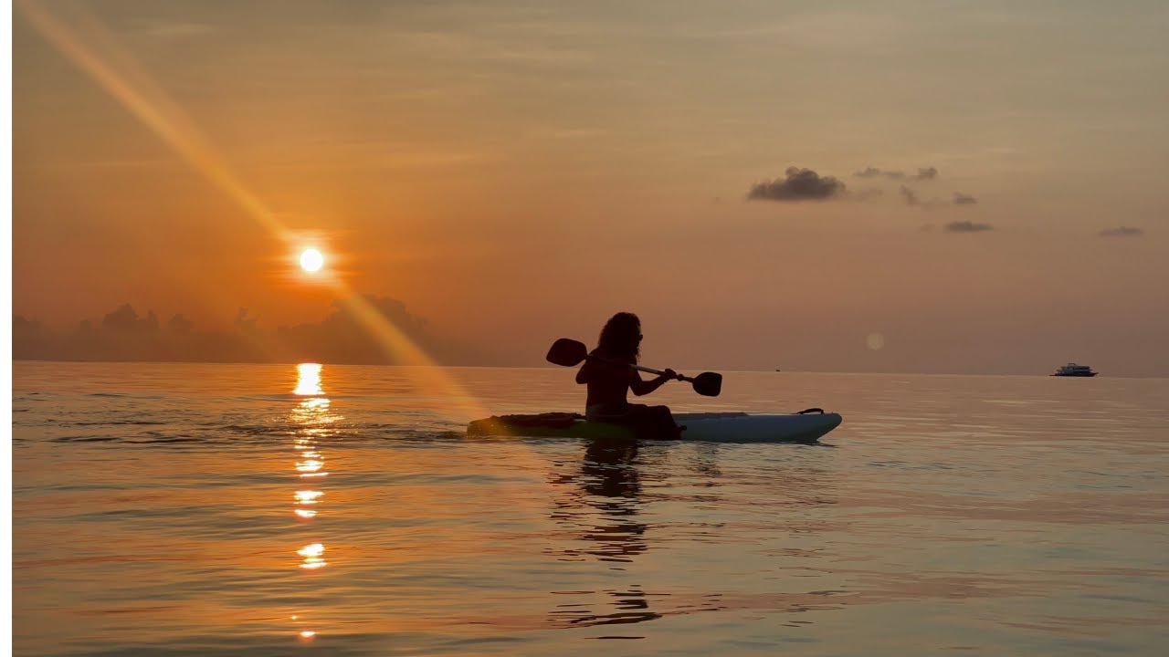 Kayaking at Sunset in the Crystal Clear Waters of our Island Paradise ...