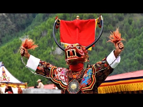 Cham Dance || Drametse Ngacham || Tshechu || Religious Festival ...