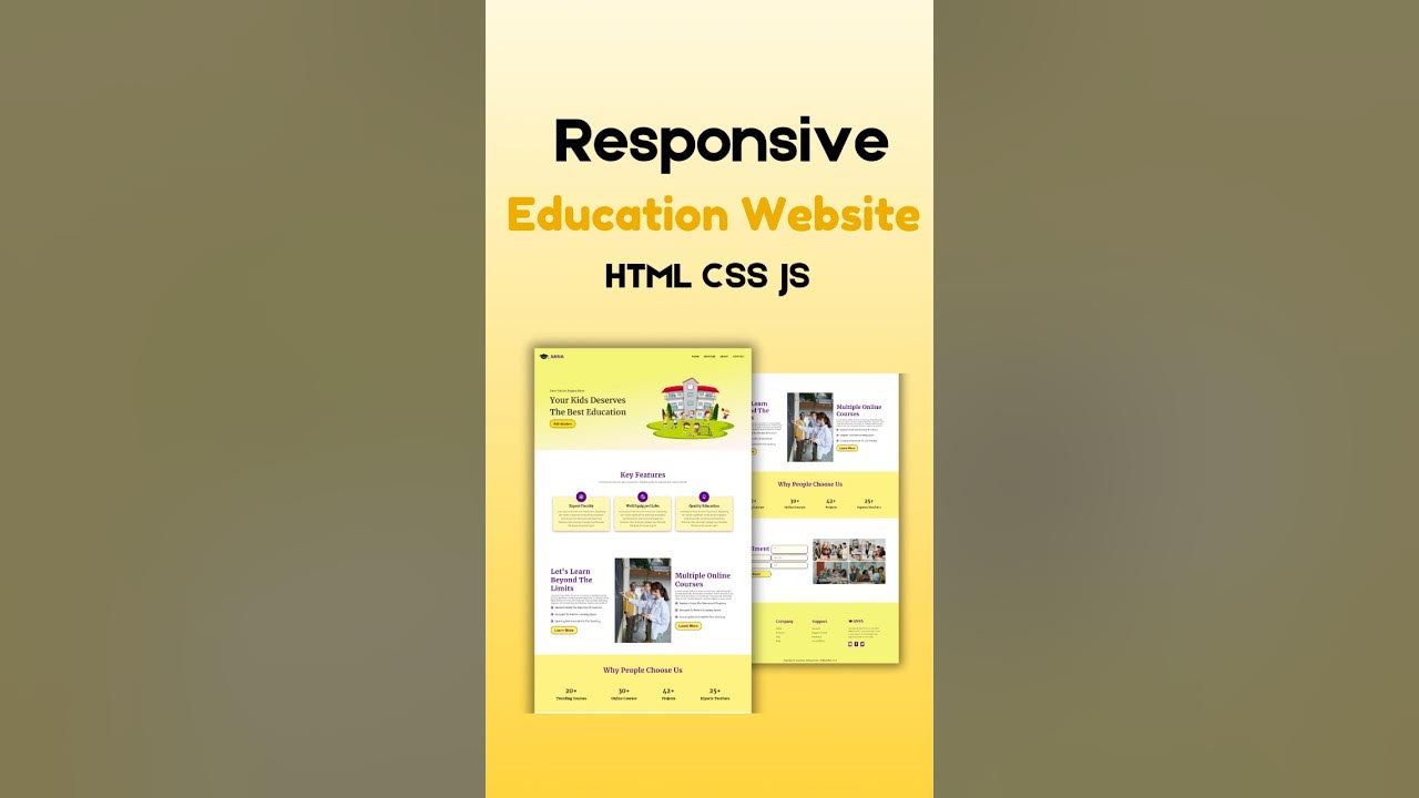 Education website | HTML CSS JavaScript #html #css #javascript #coding - YouTube
