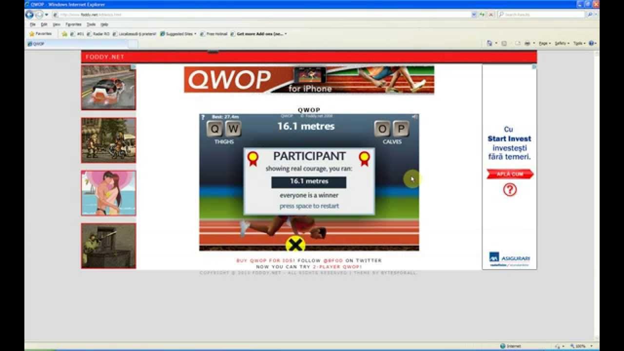 Let's play: QWOP - YouTube
