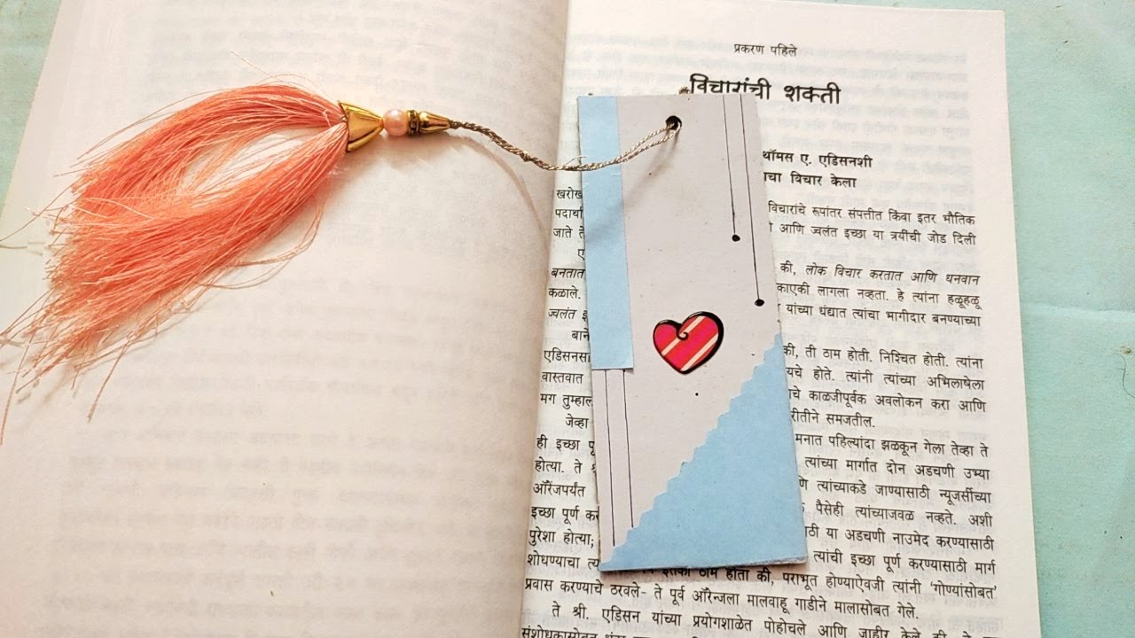 DIY Handmade Bookmark | How to make book tag | How to make book mark ...