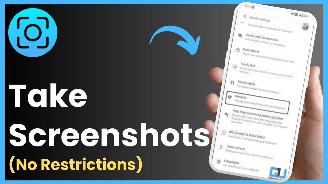 How to Take Screenshot in Restricted Apps (Full Guide) - YouTube