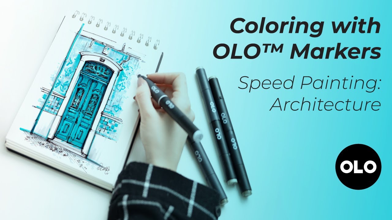 Speed Painting Urban Architecture with OLO™ Marker. - YouTube